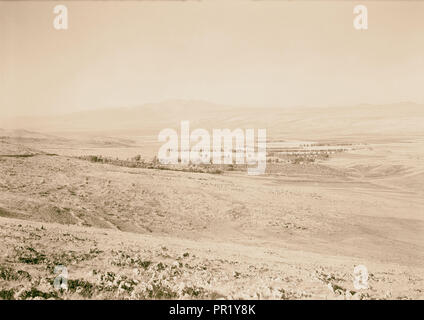 Lake Huleh & Mt. Hermon from the Safad road 1940 1946 Stock Photo - Alamy