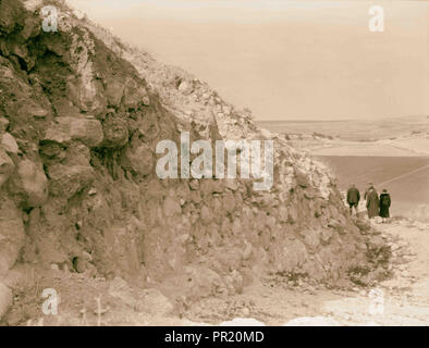 Tel Deweir (Lachish). E. side of Iron Age revetment, built in three ...