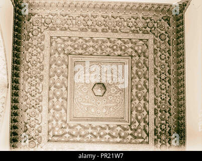 Damascus, Palais Azem. Finest of reception rooms. The two ceilings ...