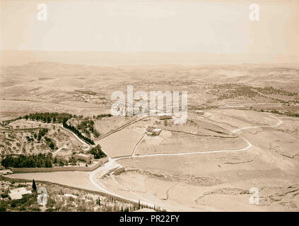 Bethphage & Mts. of Moab from Mount of Olives. 1934, West Bank, Bethany ...