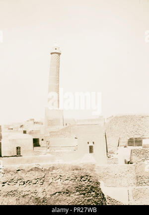Mosul, third most important city in Iraq. The leaning tower Stock Photo ...
