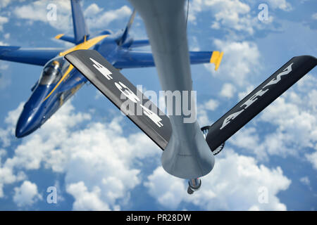 Two KC-135R Stratotankers from the 434 Air Refueling Wing at Grissom ...