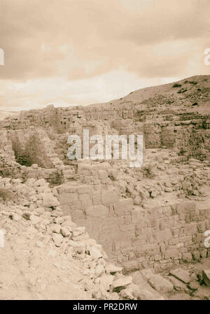 Northern views. The excavations at Samaria. Ruins of Ahab's Palace ...