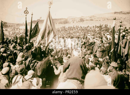 Holy Neby Mousa, Nebi Musa flag receiving the final blessing 1900, Nabi ...