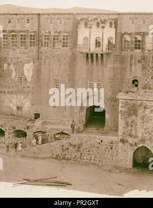 Emir Shahib's castle in Hasbaya. 1925, Lebanon, Ḥaṣbayyā Stock Photo ...
