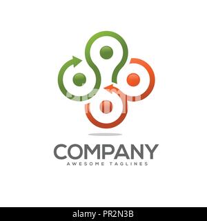 connect circle logo, circle connect logo,communication, interaction ...