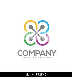 connect circle logo, circle connect logo,communication, interaction ...