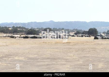 Camp Roberts Army Base in Central California with a pair of M110A 203mm ...