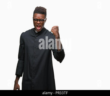 Portrait of Christian Priest Raising Hands In Blessing His Congregation ...