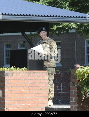 Colonel Nicole Lucas, Joint Base Garrison Commanding Officer, speaks ...