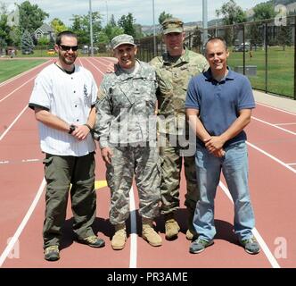 An Automated external defibrillator in a park. An automated external ...