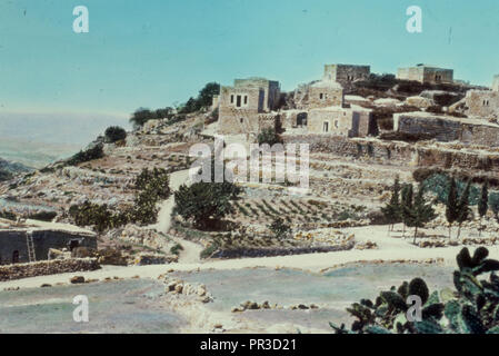 Jaffa to Jerusalem. Upper Beth Horon. 1950, West Bank, Israel Stock ...