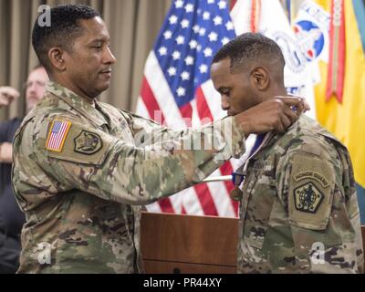 Maj. Gen. Jason T. Evans speaks as he takes command of command of U.S ...
