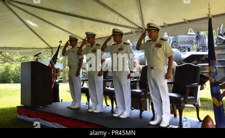 Capt. Joshua Lasky, Naval Special Warfare Group 4 commodore, paid a ...