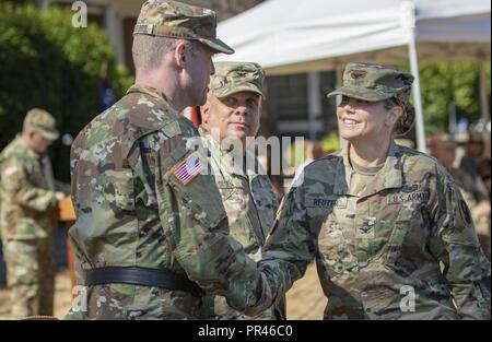 U.S. Army Col. Heather Reuter, the new commander of 2nd Brigade (Initial Entry Training), 95th ...