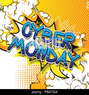 Cyber Monday - Vector illustrated comic book style phrase Stock Vector ...