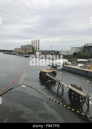 The Buckeye Terminal in the Arthur Kill Waterway near Port Reading, New ...