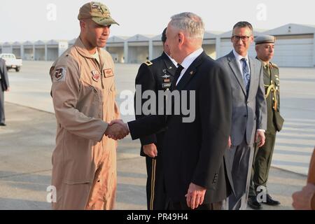 Brig. Gen. Adrian Spain, 380th wing commander, salutes during a retreat ...
