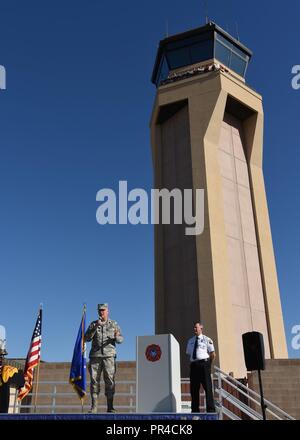 Col. Robert Sylvester, 56th Mission Support Group commander, greets ...