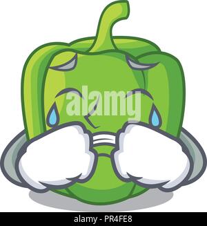 Cute bell pepper character with crying and tears Stock Vector Image ...