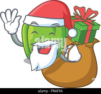 Santa green bell peppers isolated on mascot Stock Vector Image & Art ...