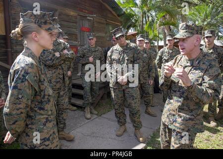 U.S. Air Force Maj. Amanda Altman, right, 422d Communications Squadron ...