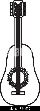 Mexican guitarron, a traditional bass instrument, shown as a simple ...