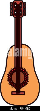 Mexican guitarron, a traditional bass instrument, shown as a simple ...