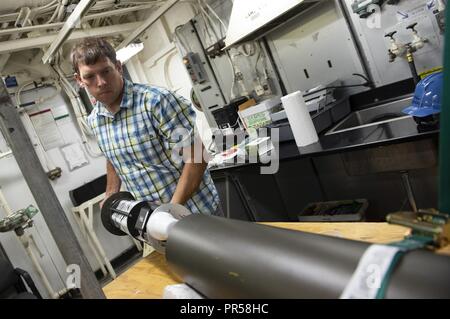 BERING SEA – Peter Koski prepares an ice tethered profiler for Arctic ...