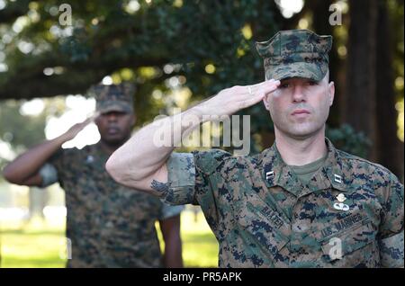 Capt. Gary Baxter, Keesler Marine Detachment commanding officer ...