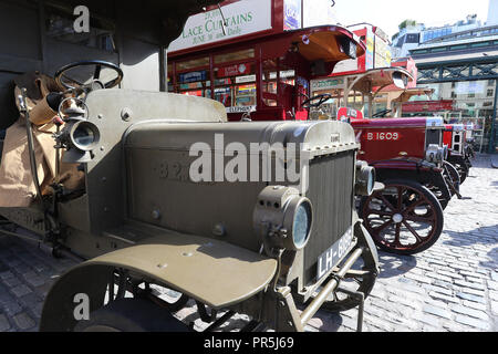 , The last four surviving B-type Battle Buses on display in Covent ...