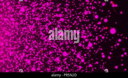 Many abstract small violet particles in space, computer generated ...