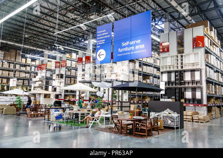 Miami Florida,Doral,IKEA,inside interior,furniture big box store ...