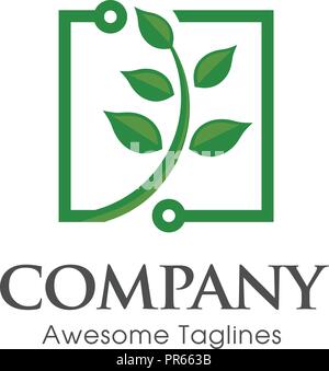 Leaf green nature logo and symbol health Stock Vector Image & Art - Alamy