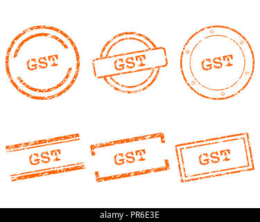 GST - Goods and Services Tax symbol. Concept word GST on wooden cubes ...