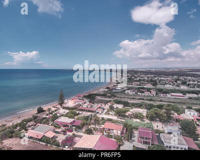 Aerial view of Granelli beach, a Sicilian seaside place Stock Photo - Alamy