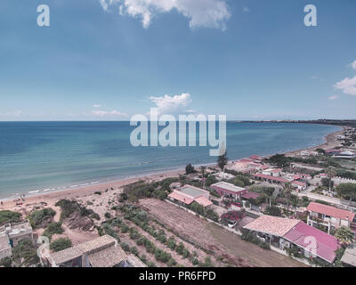 Aerial view of Granelli beach, a Sicilian seaside place Stock Photo - Alamy