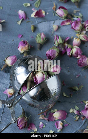 Dry rose buds for tea and dried and dried in hibiscus sugar. Chinese ...