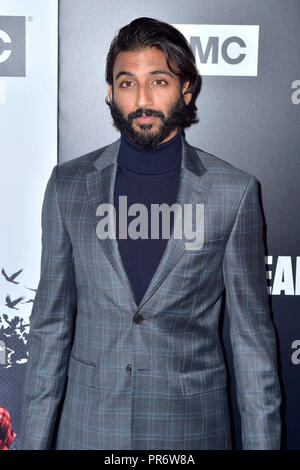 Avi Nash attending the AMC's 'The Walking Dead' Season 9 premiere at ...