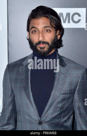 Avi Nash attending the AMC's 'The Walking Dead' Season 9 premiere at ...