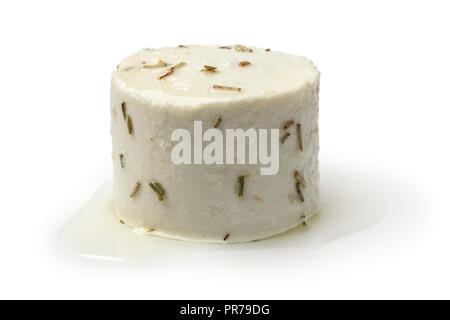Cheese with herbs isolated on a white background Stock Photo - Alamy