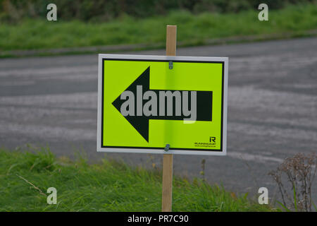 10K Running road race U Turn sign 10K Stock Photo - Alamy