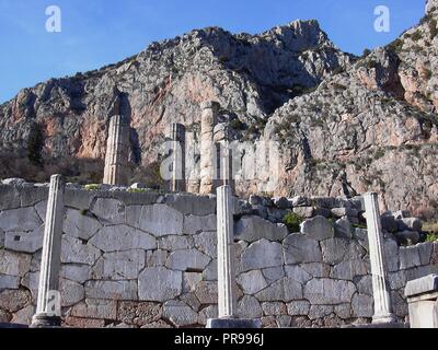 Delphi ancient sanctuary Phocis Greece Stock Photo - Alamy