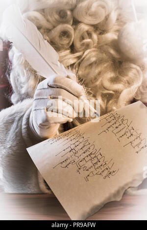 Santa Claus checks his list twice, North Pole Stock Photo - Alamy