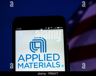 Applied Materials, Inc. logo seen displayed on smart phone. Applied ...