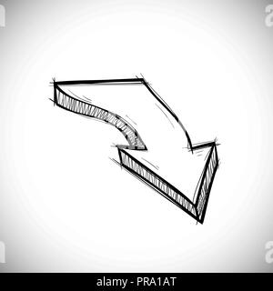 Arrow doodle. Down sign Stock Vector Image & Art - Alamy