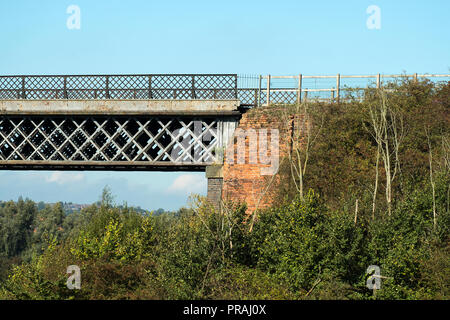 Bennerley Viaduct a disused railway viaduct spanning the Erewash Valley ...