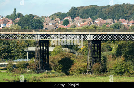Bennerley Viaduct a disused railway viaduct spanning the Erewash Stock ...