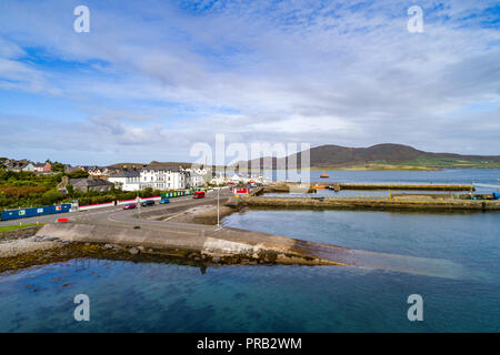 The harbour at Knightstown, Valentia Island, County Kerry, Ireland ...