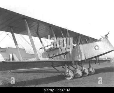 1919 - Building aeroplanes for the government. Three-quarter front view ...